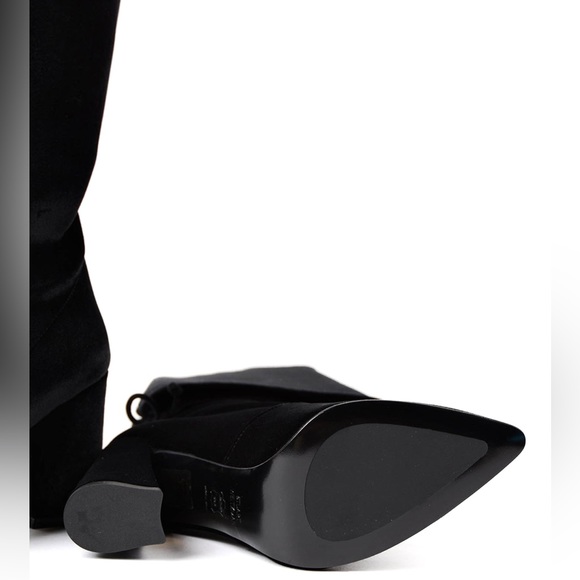 Stuart Weitzman | Shoes | Nib Stuart Weitzman Over Knee Thigh Velvet Black Otk Boots Highland ...